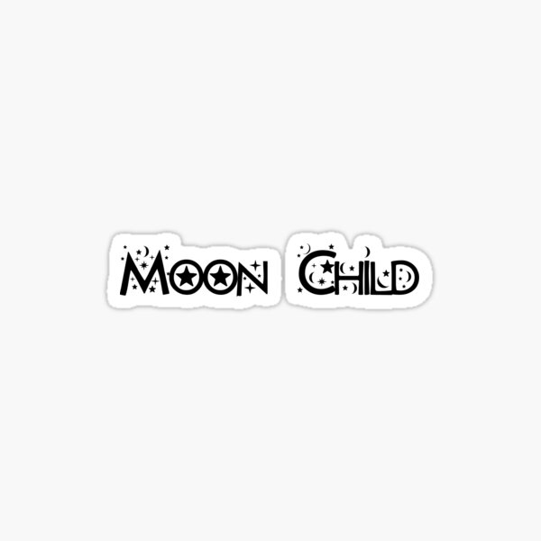 "Moon child " Sticker for Sale by maddycd610 | Redbubble