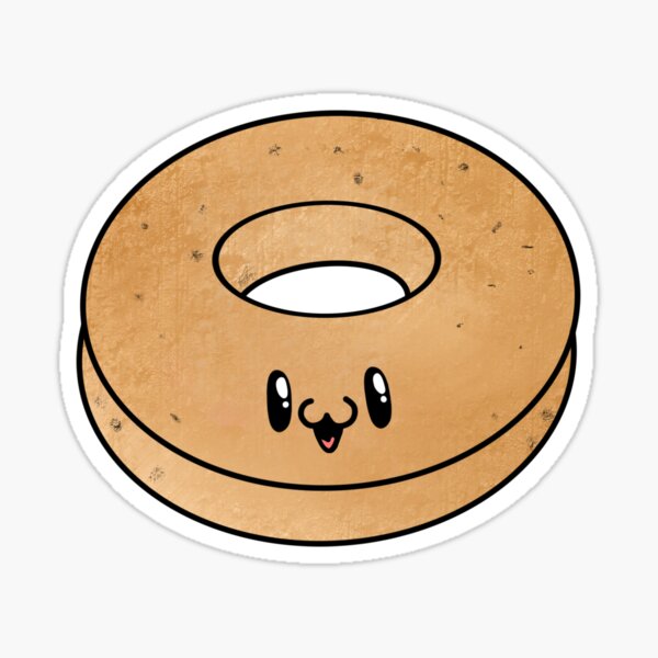 "CUTE BAGEL" Sticker for Sale by Cartooony | Redbubble