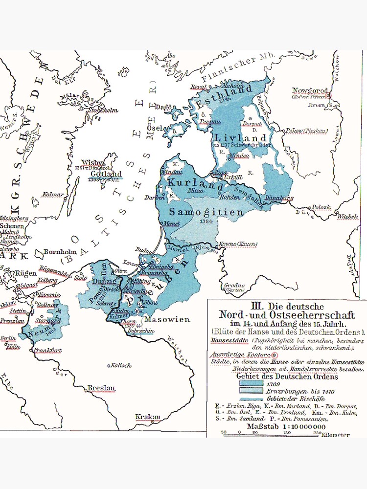 "Teutonic Order...Map 14th century " Poster for Sale by edsimoneit ...