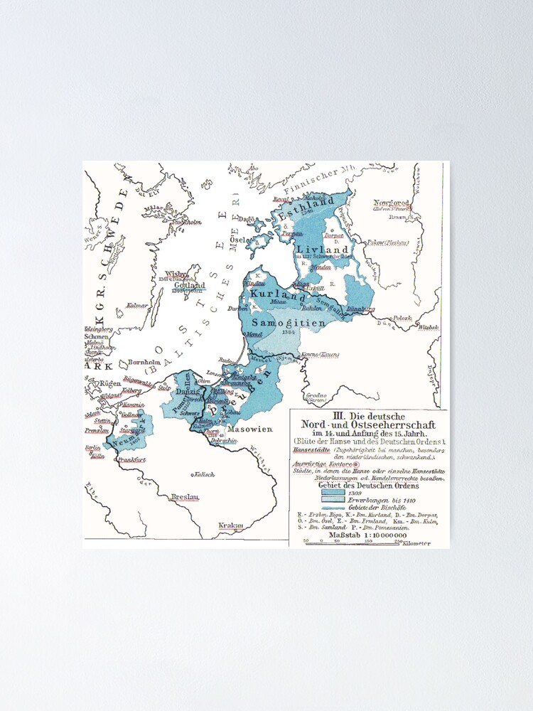 "Teutonic Order...Map 14th century " Poster for Sale by edsimoneit ...