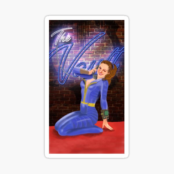 "The Vault - Pin-Up Art" Sticker for Sale by ariel-has-fins | Redbubble