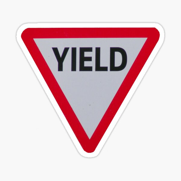 Yield Sign Stickers | Redbubble