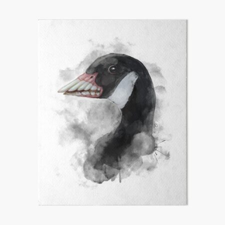 "Scary Canadian Goose with Teeth" Art Board Print by arterialmotive ...