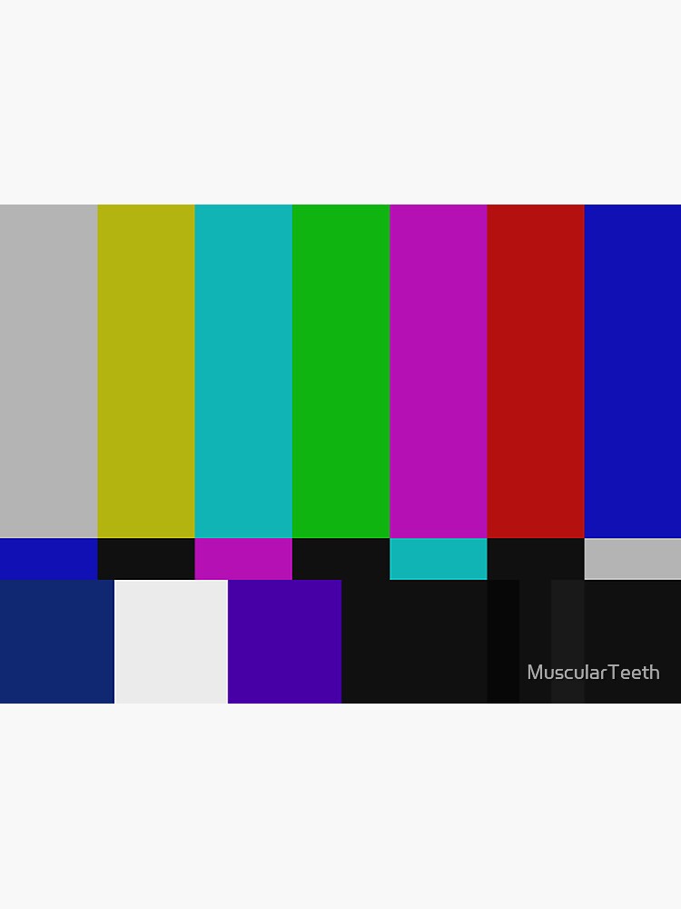 "NTSC TV Test Pattern" Sticker for Sale by MuscularTeeth | Redbubble