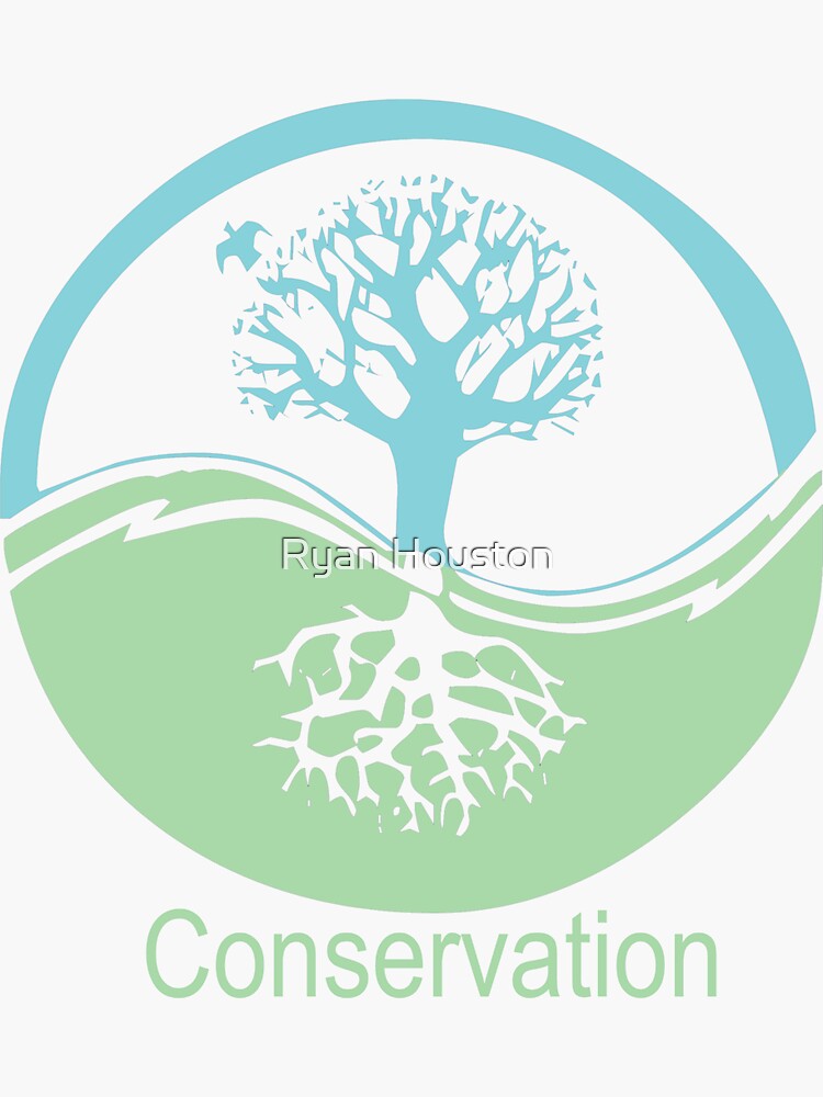 "Conservation Tree Symbol aqua green" Sticker by photoforyou | Redbubble