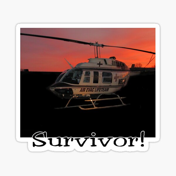 "Air Evac Helicopter-Survivor" Sticker by bdsumner55 | Redbubble