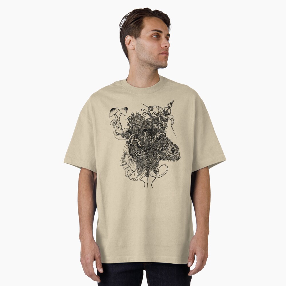 "Psilocybinaturearthell Psychedelic Ink Illustration" Essential T-Shirt ...