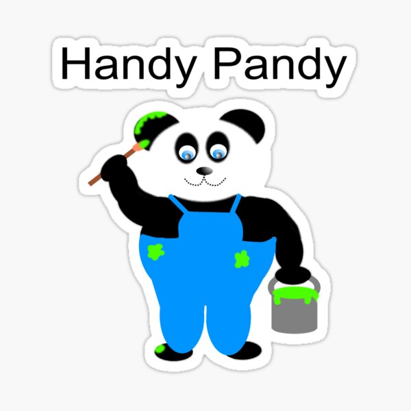 "Handy Pandy" Sticker by EddyG | Redbubble