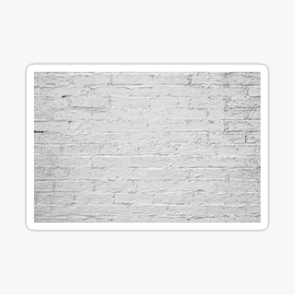 "White Brick Wall" Sticker by PixLifePhoto | Redbubble