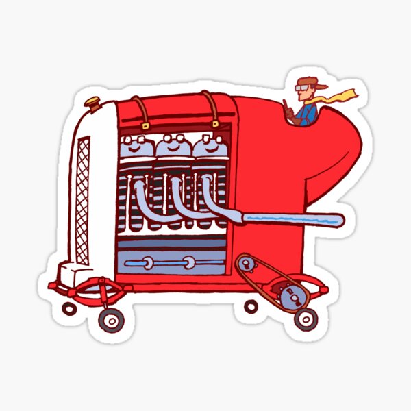"little red torpedo" Sticker by johnkratovil | Redbubble