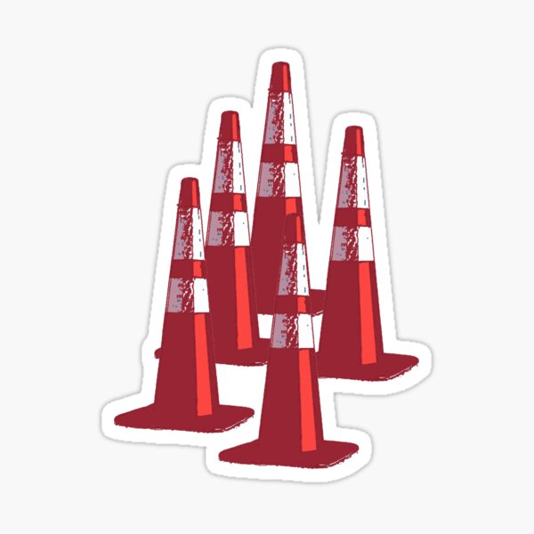 "TRAFIC CONES PYLON" Sticker for Sale by SofiaYoushi | Redbubble
