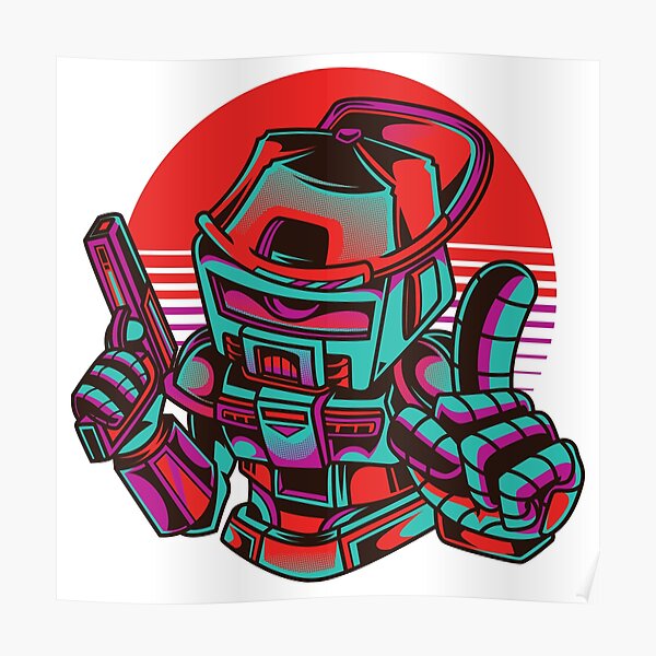 "Cartoon robot" Poster for Sale by KaiDang | Redbubble