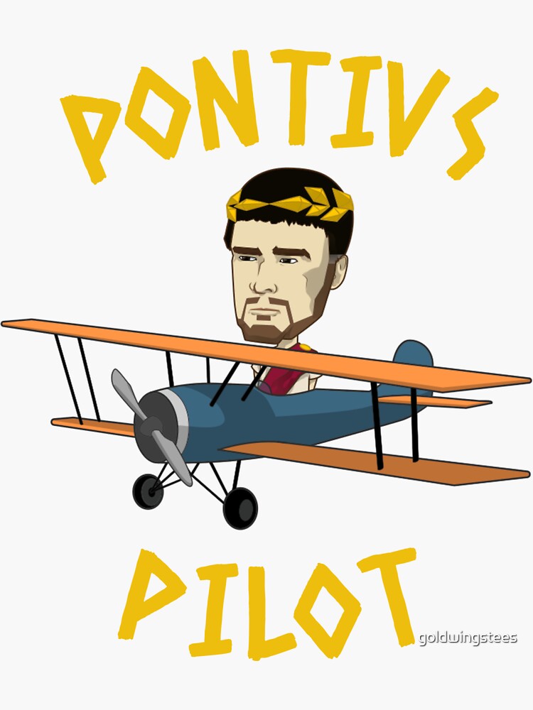 "Pontius Pilot Funny Easter Humorous Religious Design" Sticker by ...
