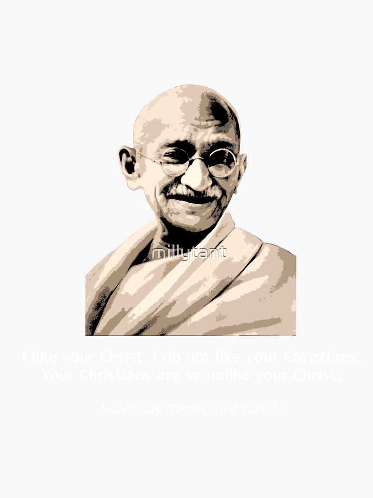"Gandhi" Sticker for Sale by millytant | Redbubble