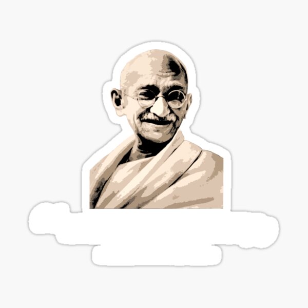 "Gandhi" Sticker for Sale by millytant | Redbubble