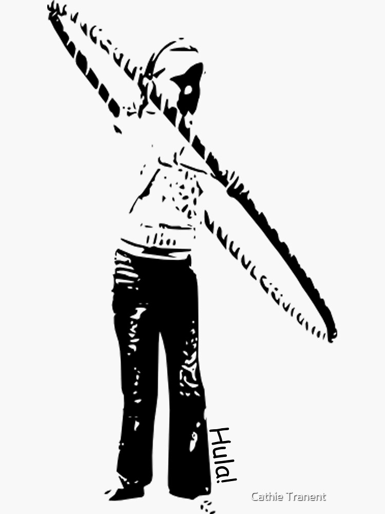 "Hula Hoop!" Sticker for Sale by CathieT | Redbubble