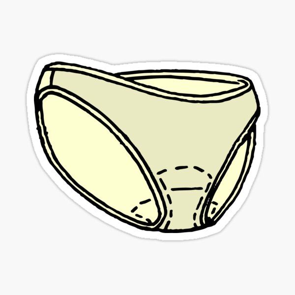 "KNICKERS MENSTRUAL PAD PANTIES" Sticker by SofiaYoushi | Redbubble