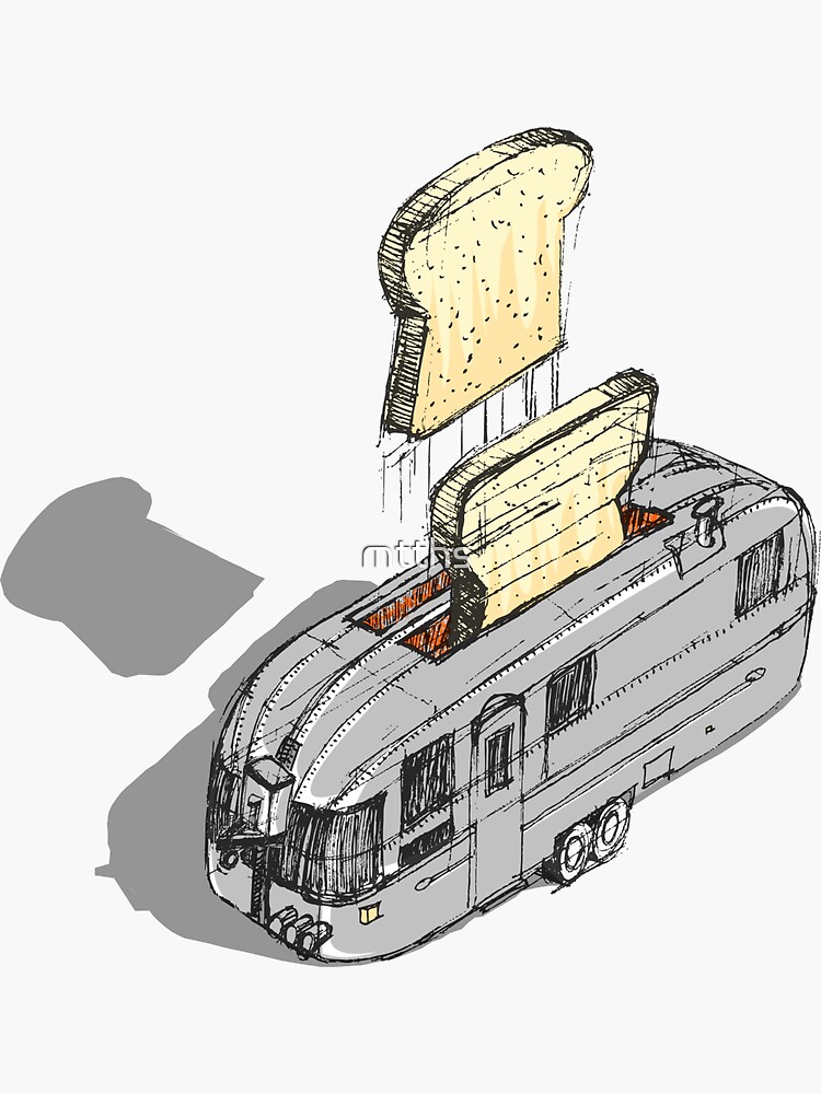 "mobile toaster ready to serve" Sticker by mtths | Redbubble