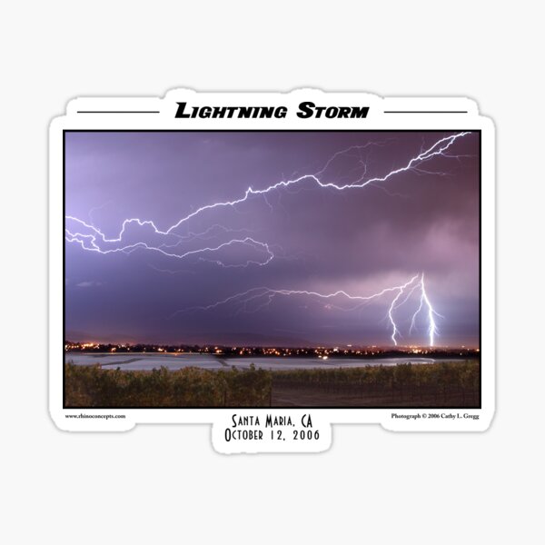 "Lightning Storm" Sticker by cathygregg | Redbubble