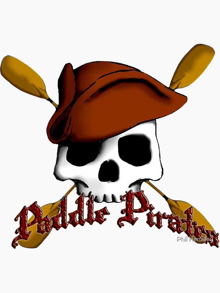 "Paddle Pirates (t-shirt)" Sticker by morpheus71 | Redbubble