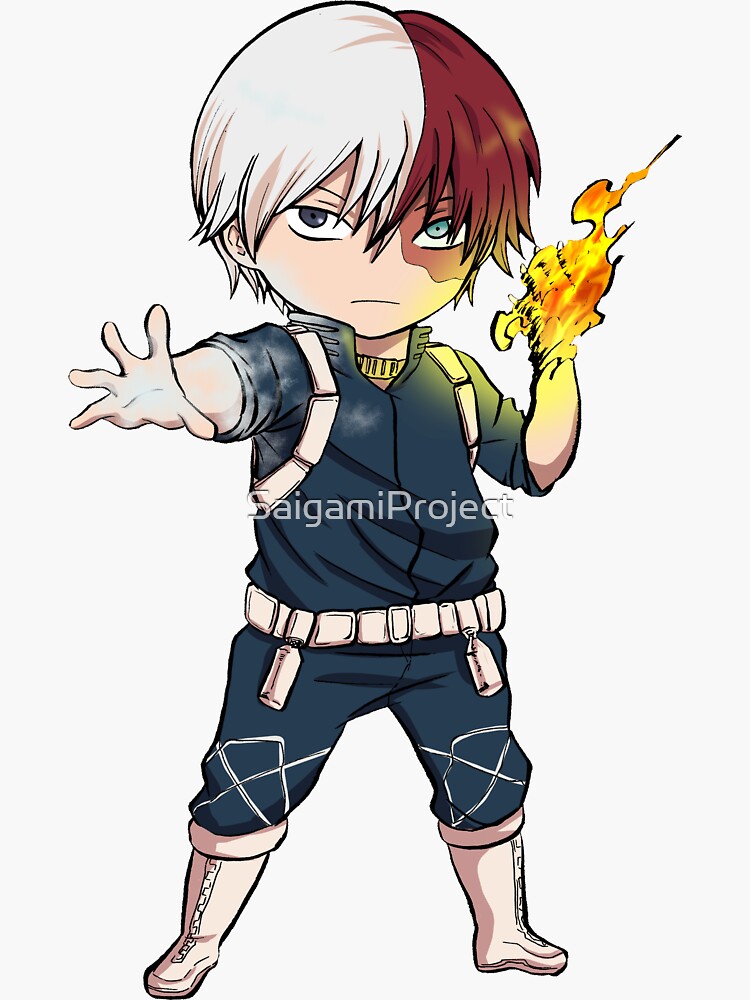"Todoroki chibi" Sticker for Sale by SaigamiProject | Redbubble