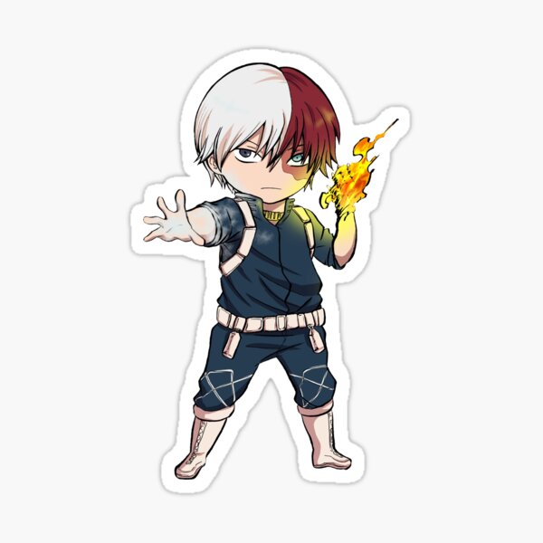 "Todoroki chibi" Sticker for Sale by SaigamiProject | Redbubble
