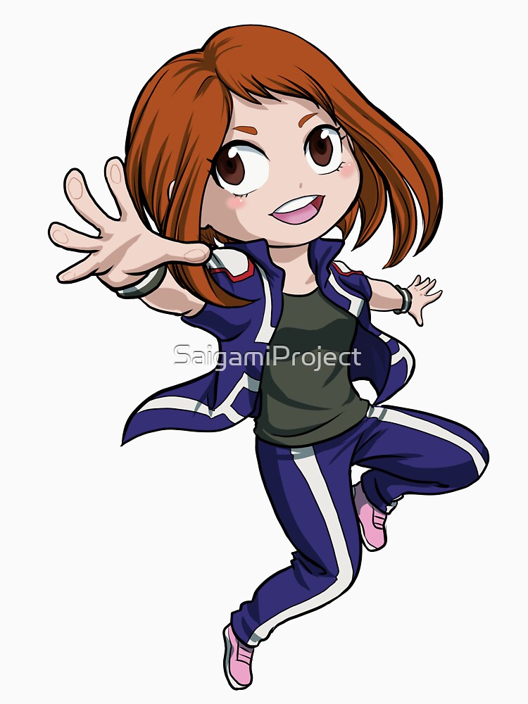 "Uraraka Ochako chibi" T-shirt for Sale by SaigamiProject | Redbubble ...