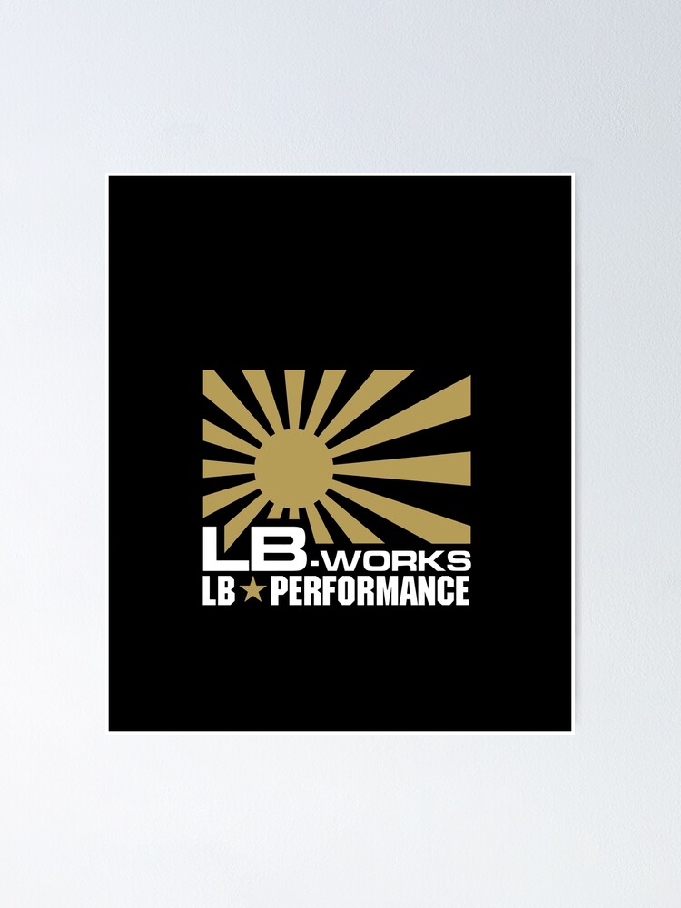 "Gold LB Performance Liberty Walk Logo with Japanese Characters" Poster ...