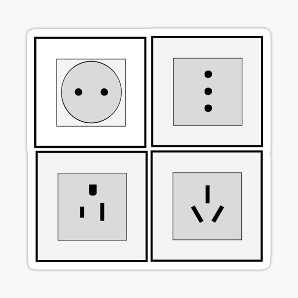 "POWER SOCKET " Sticker for Sale by SofiaYoushi | Redbubble