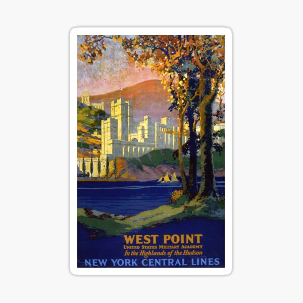 "West Point, United States Military Academy - Vintage Travel Poster ...