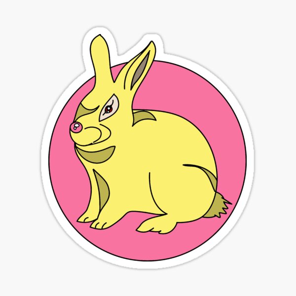 "RABBIT BUNNY PINK " Sticker for Sale by SofiaYoushi | Redbubble