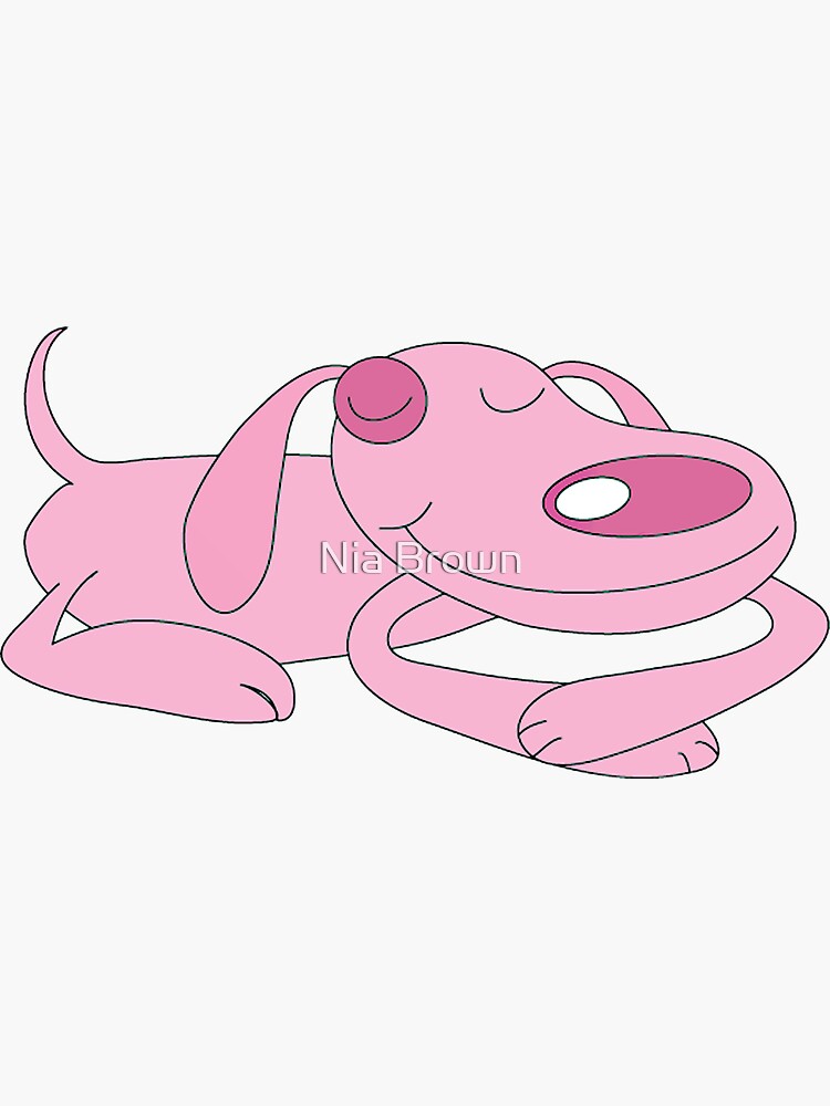 "Pink Dog" Sticker for Sale by Nia Brown | Redbubble