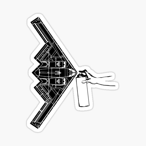 "B-2 (Stealth Bomber)" Sticker for Sale by nofrillsart | Redbubble