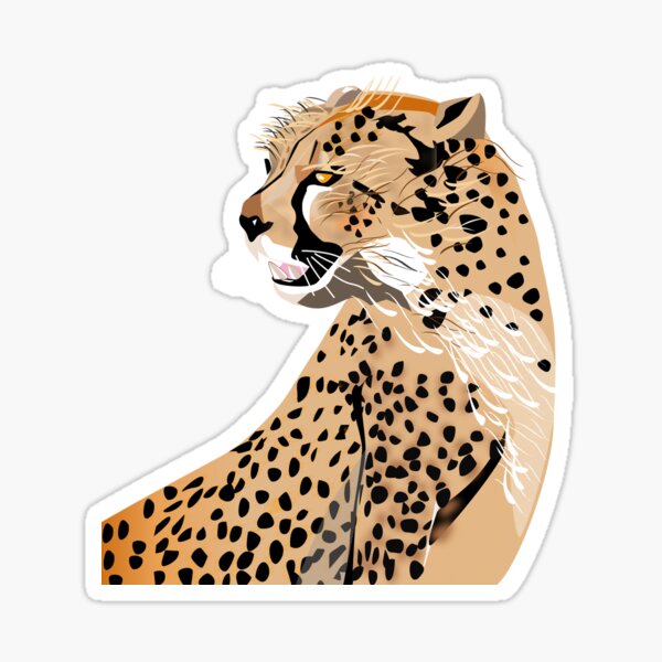 "Cheetah" Sticker for Sale by magicalview | Redbubble
