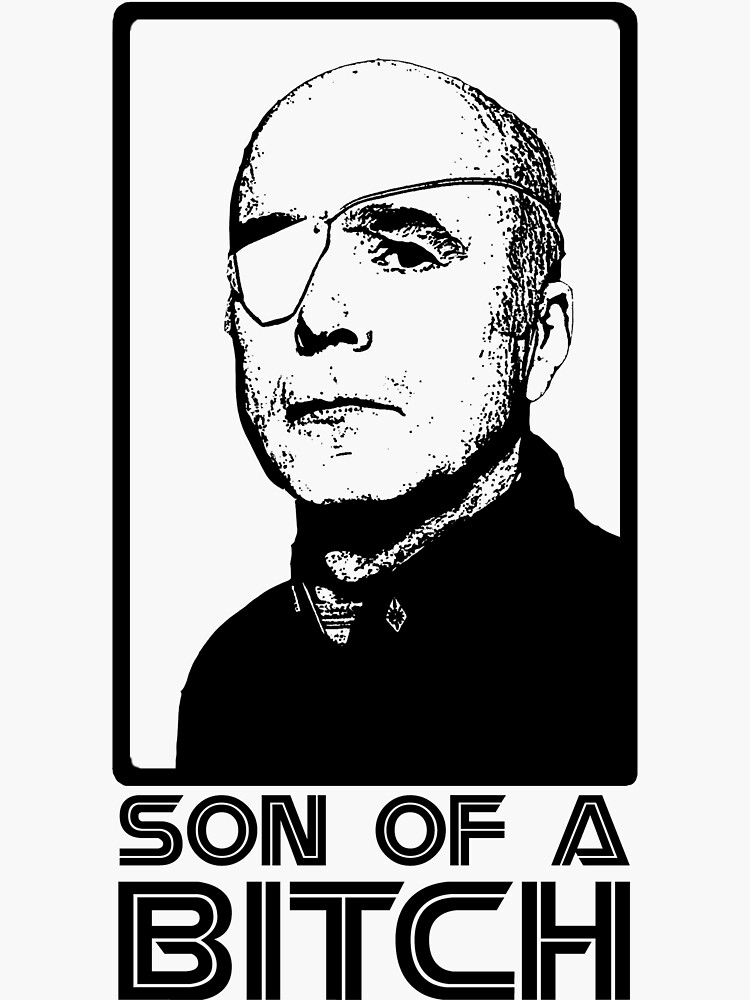 "Colonel Saul Tigh" Sticker for Sale by Gavin Bailey | Redbubble