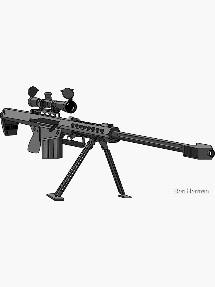 "50 cal" Sticker by benherman | Redbubble