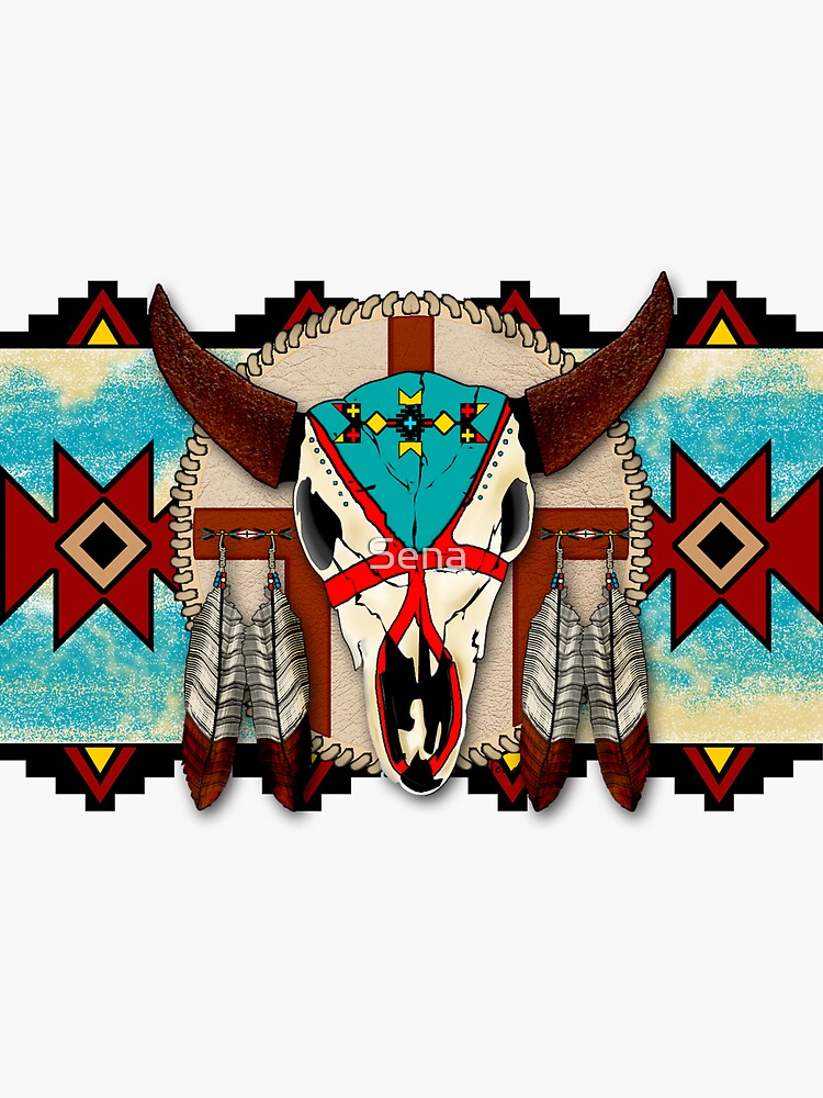"Buffalo Spirit" Sticker for Sale by Sena | Redbubble