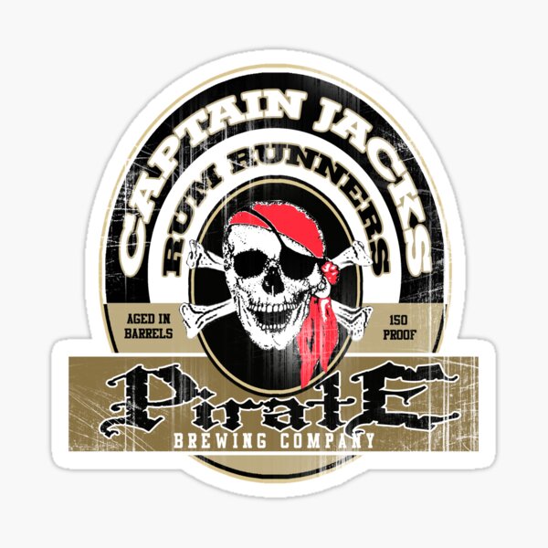 "captain jacks rum runners" Sticker for Sale by redboy | Redbubble