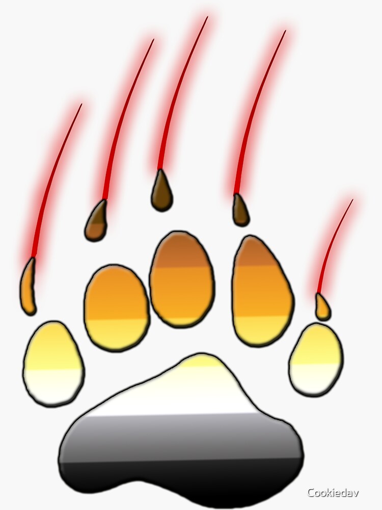 "Basic Bear Claw - Scratch Print" Sticker for Sale by Cookiedav | Redbubble