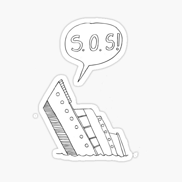 "SOS!" Sticker by barneda | Redbubble