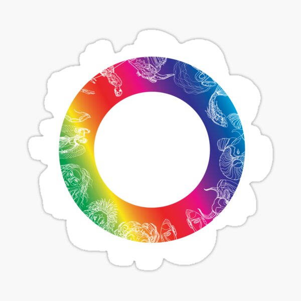 "RAINBOW WHEEL" Sticker for Sale by fashionforlove | Redbubble