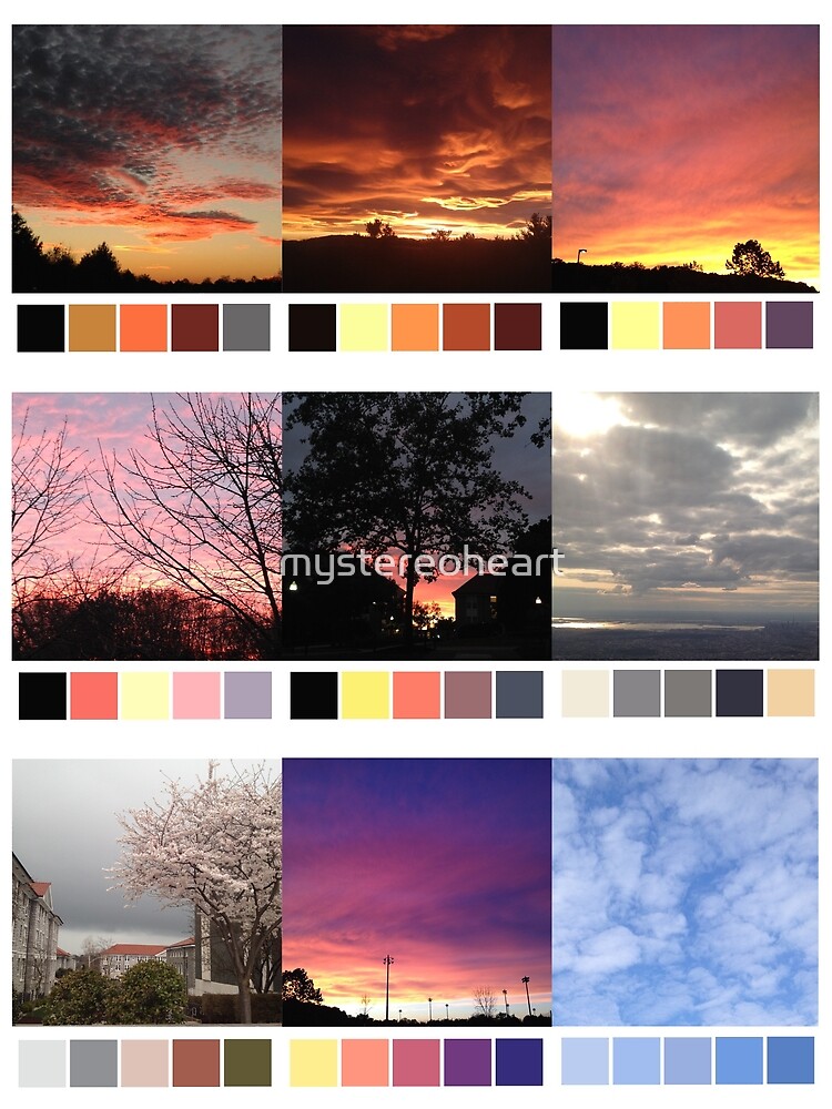 "Sky Color Palettes" Art Print by mystereoheart | Redbubble