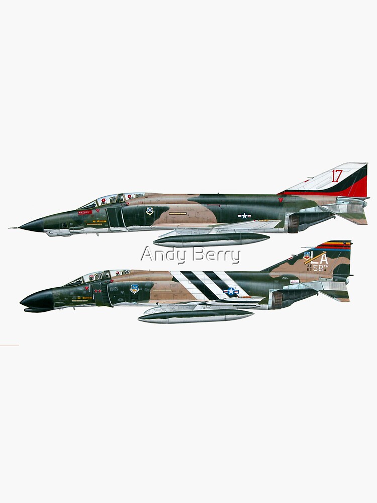 "F4 Phantom" Sticker by janjuc | Redbubble