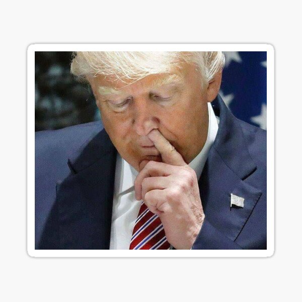 "trump picking nose" Sticker for Sale by gotdamn | Redbubble