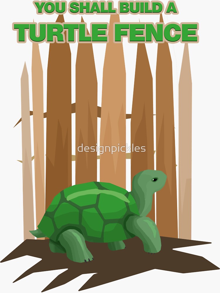 "Turtle Fence" Sticker for Sale by designpickles | Redbubble