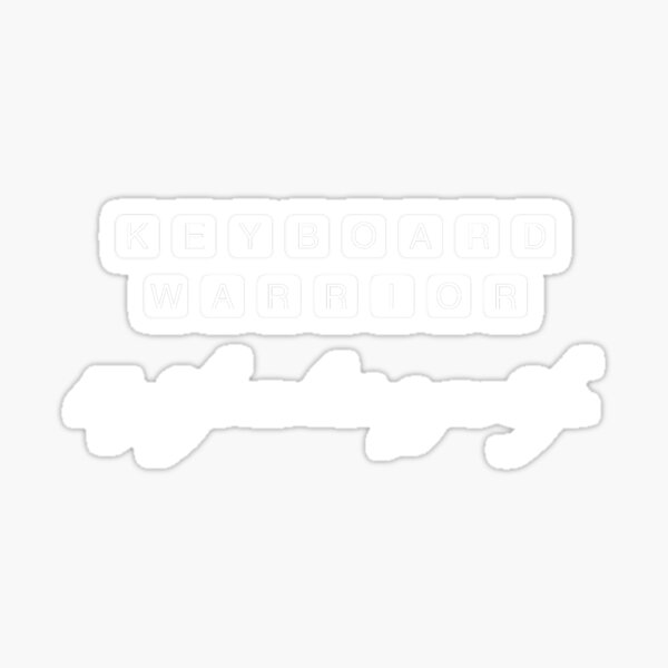 "Keyboard Warrior" Sticker by frownland | Redbubble