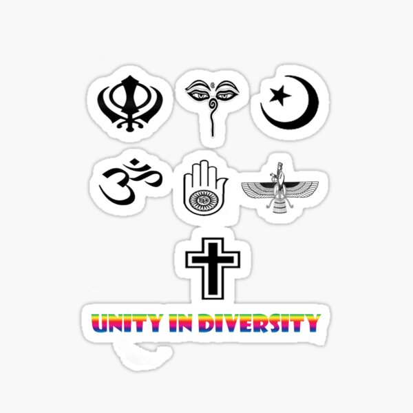 "Unity in Diversity" Sticker for Sale by Vulcan | Redbubble