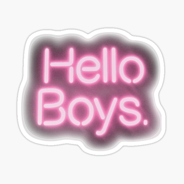 "Hello Boys!" Sticker for Sale by TeeArt | Redbubble