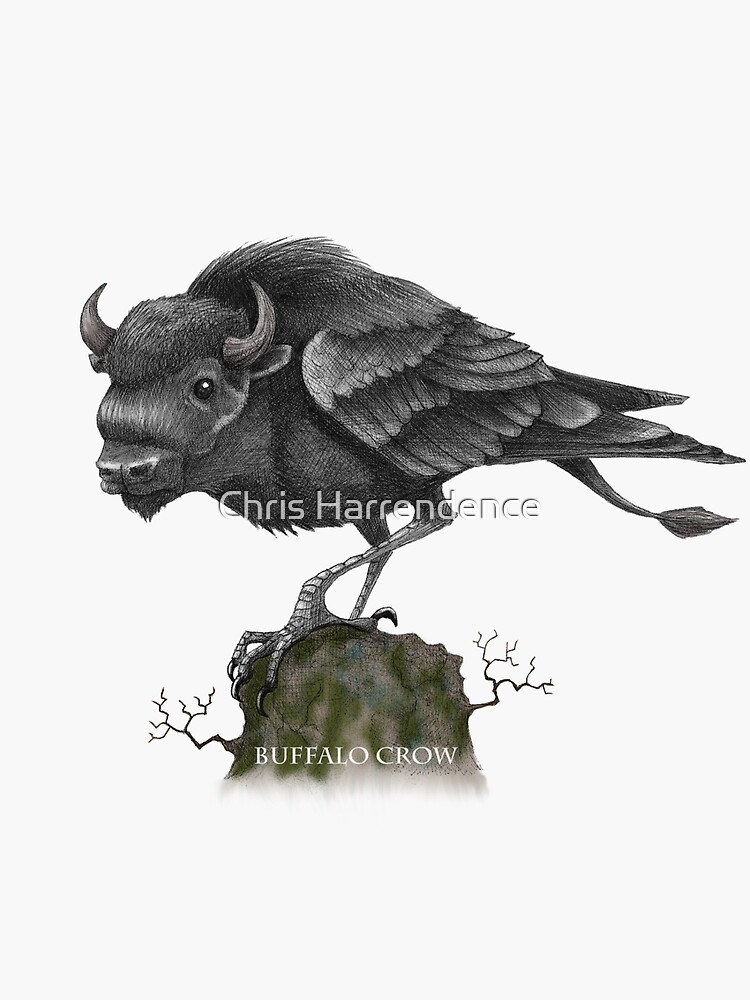 "Buffalo Crow" Sticker for Sale by CJHarrendence | Redbubble