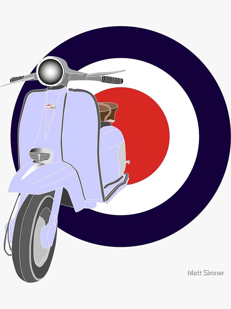 "Mod Scooter" Sticker by bombadeo | Redbubble